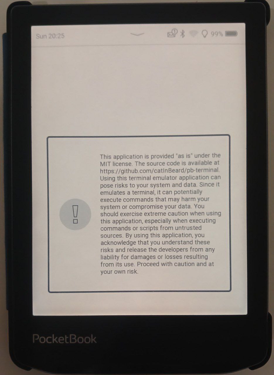 Terminal Emulator for PocketBook | pb-terminal